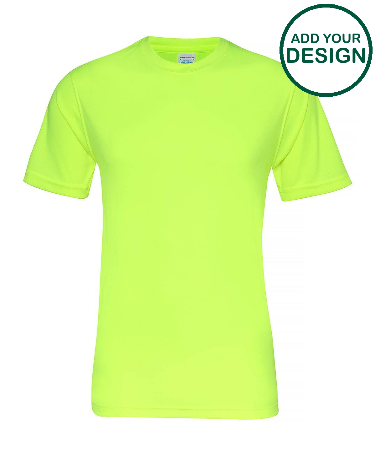 AWDis Just Cool - Cool smooth T - Electric Yellow - Add Your Design/Lo – Workwear Superstore