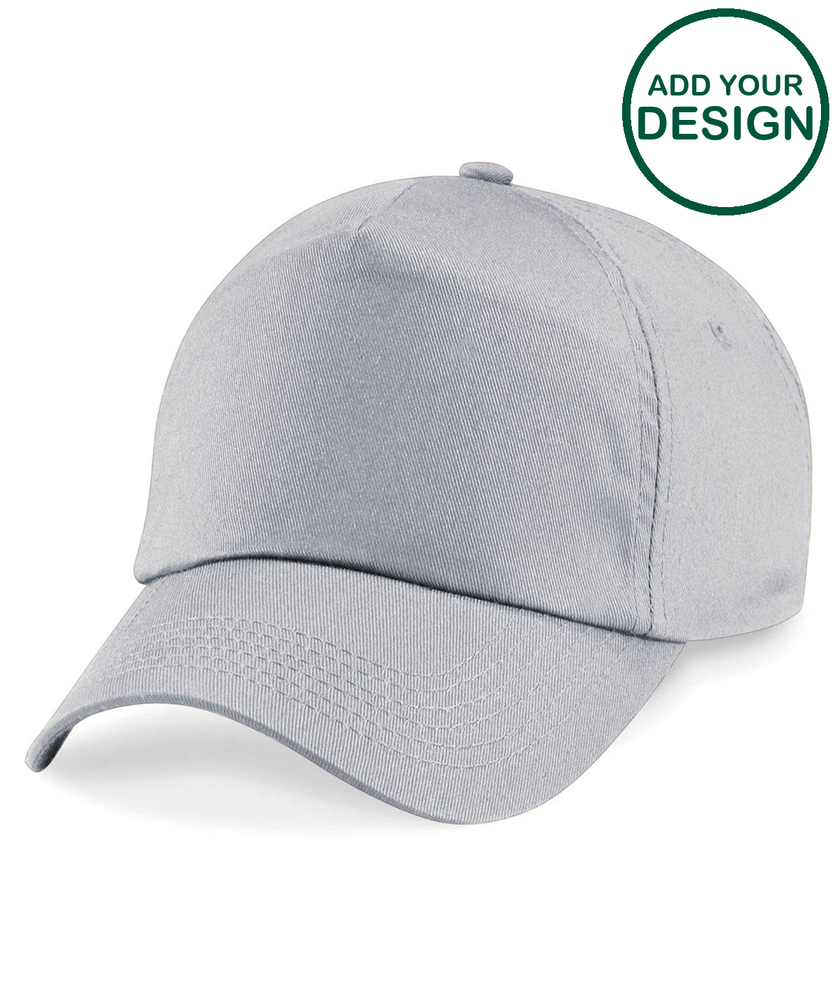 Beechfield - Original 5-panel cap - Light Grey - Add Your Design/Logo – Workwear Superstore