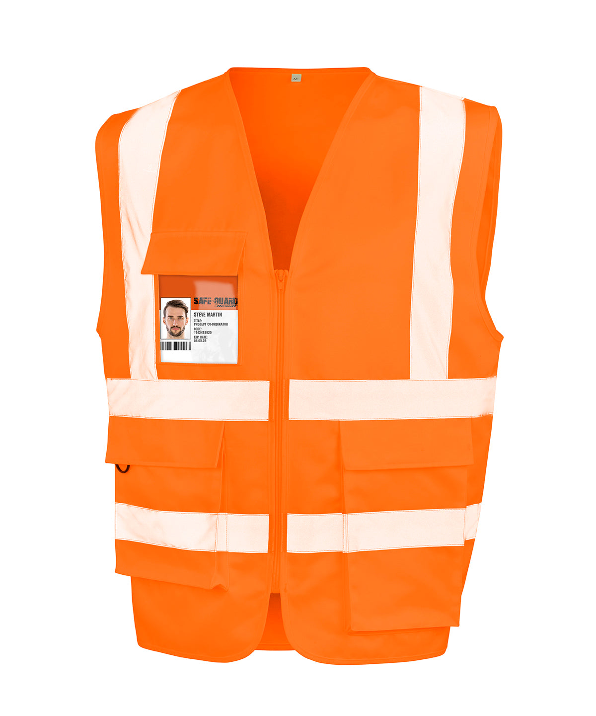 Result Safeguard - Heavy duty polycotton security vest - Fluorescent O ...