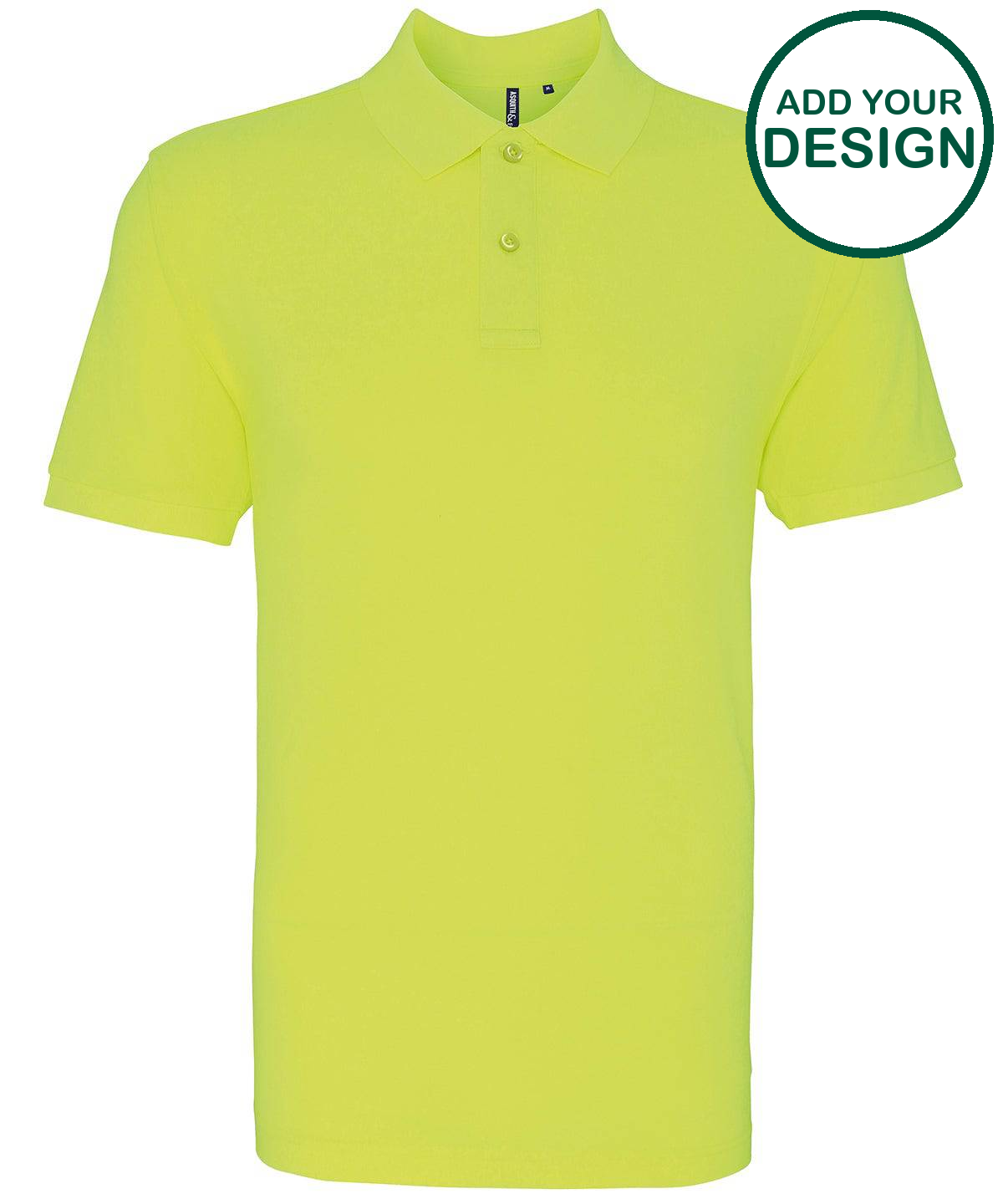 Asquith & Fox - Men's polo - Neon Yellow - Add Your Design/Logo ...