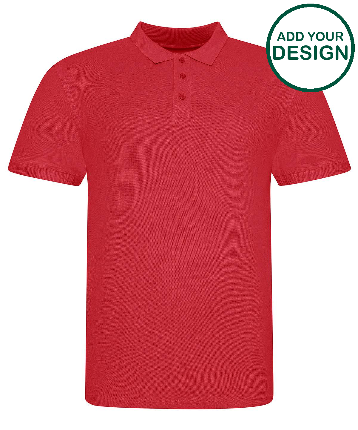 AWDis Just Polo's - The 100 polo - Fire Red - Add Your Design/Logo ...