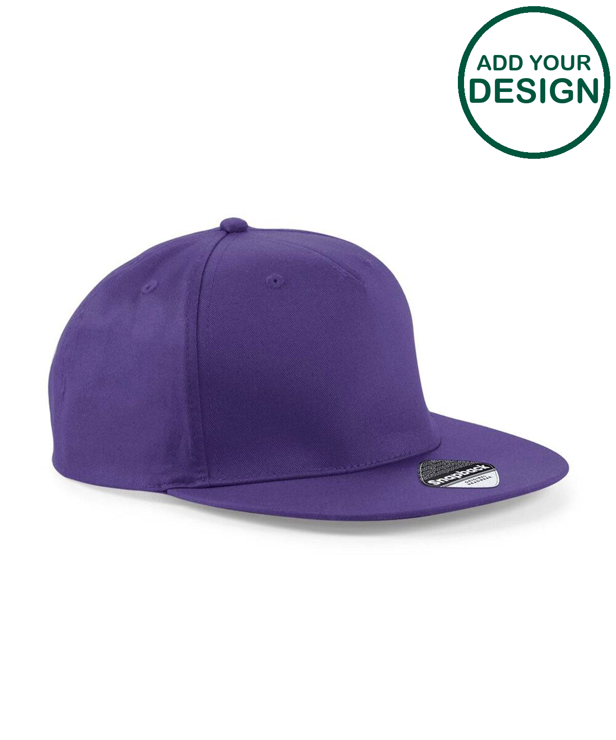 Beechfield - 5-panel snapback rapper cap - Purple - Add Your Design/Lo ...