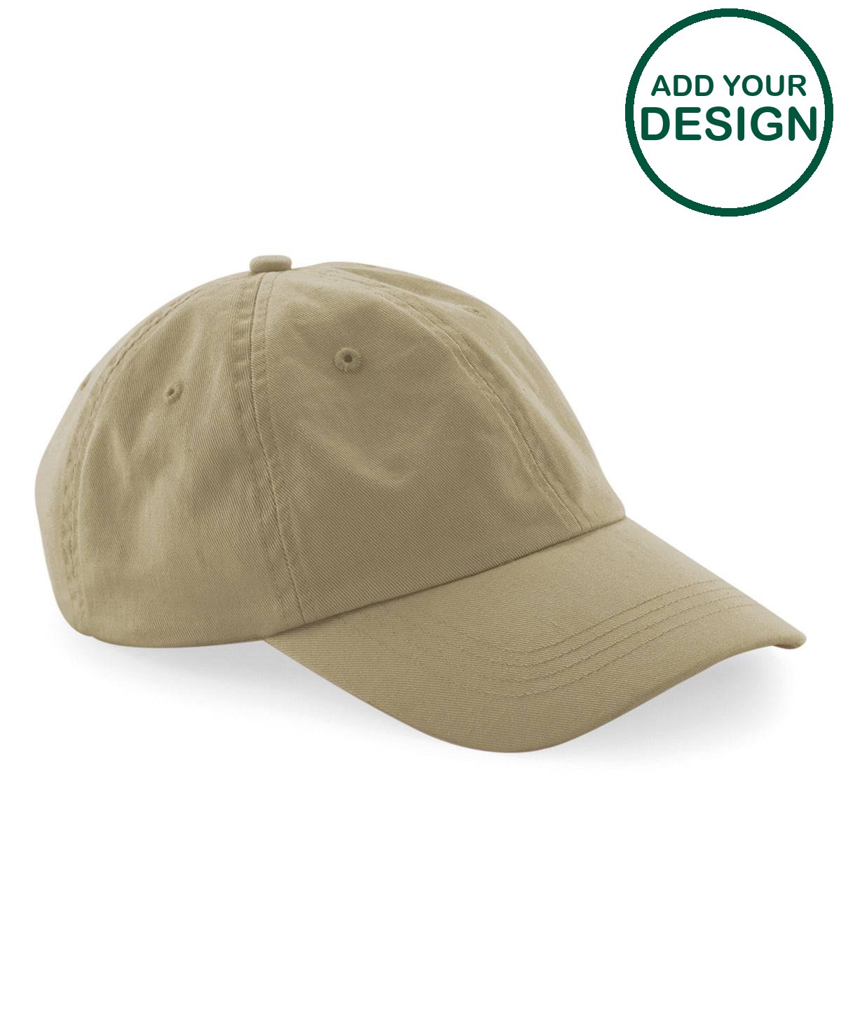 Beechfield - Organic cotton 6-panel dad cap - Desert Sand - Add Your D ...