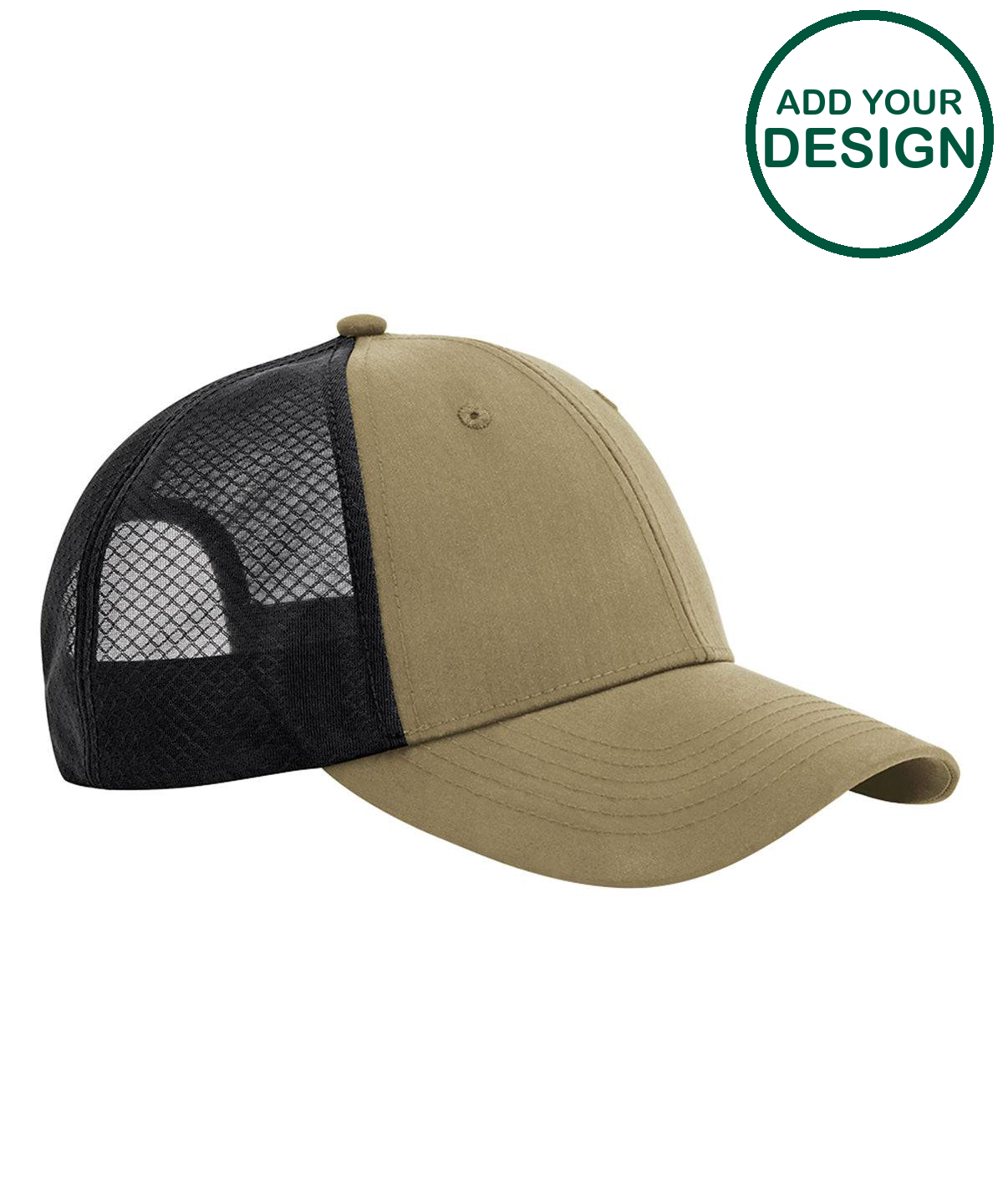 Beechfield - Technical mesh trucker - Desert Sand/Black - Add Your Des ...