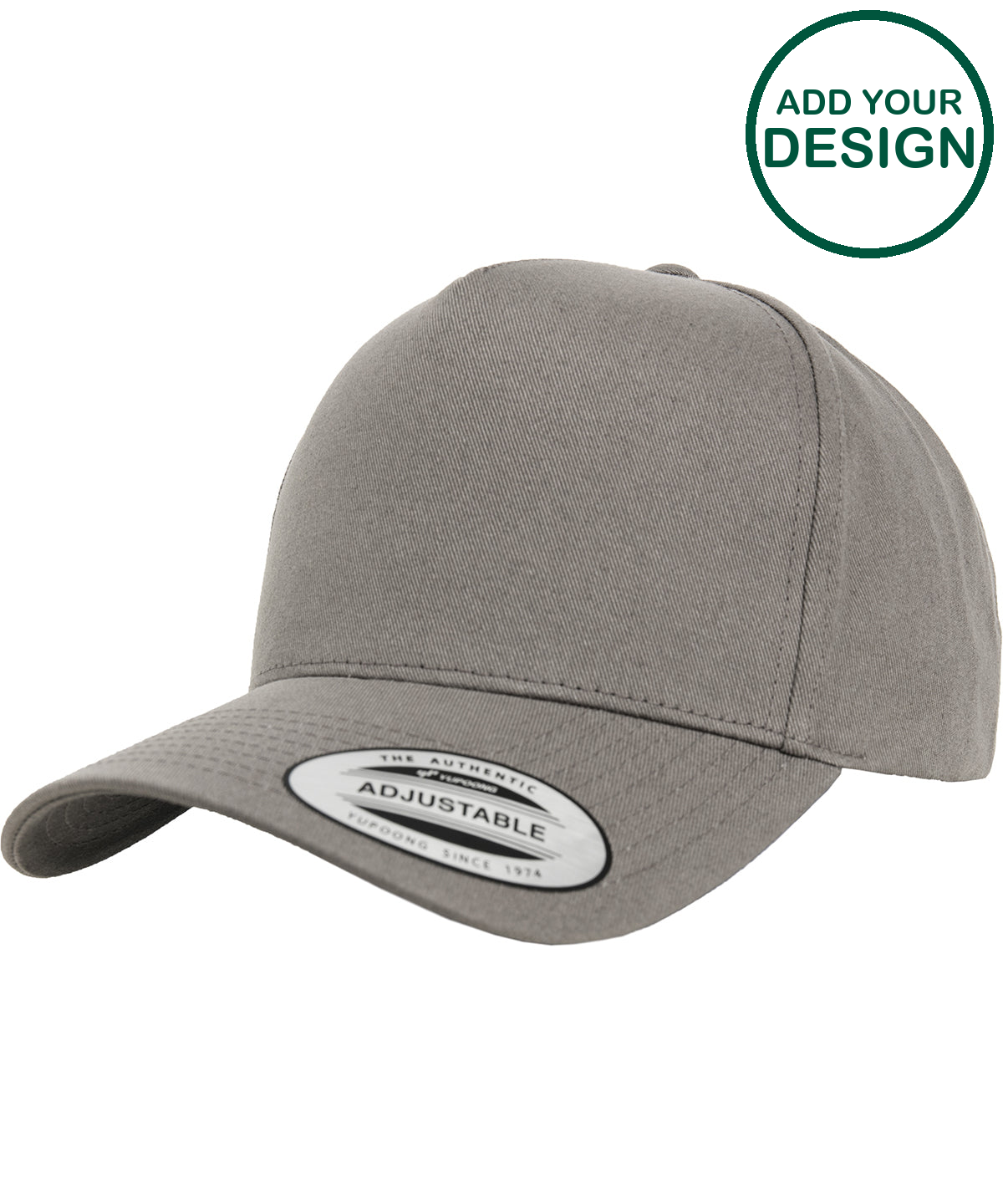 Flexfit by Yupoong - 5-panel curved classic snapback (7707) - Grey - A ...