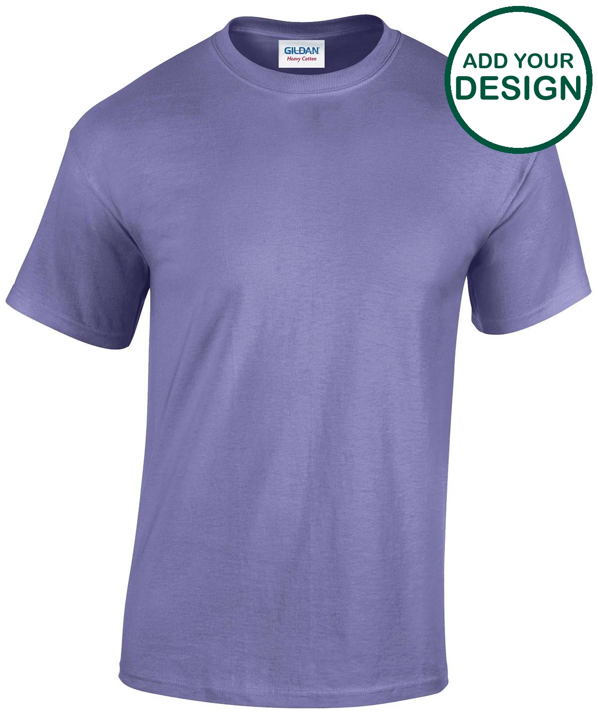 Gildan - Heavy Cotton adult t-shirt - Violet - Add Your Design/Logo ...