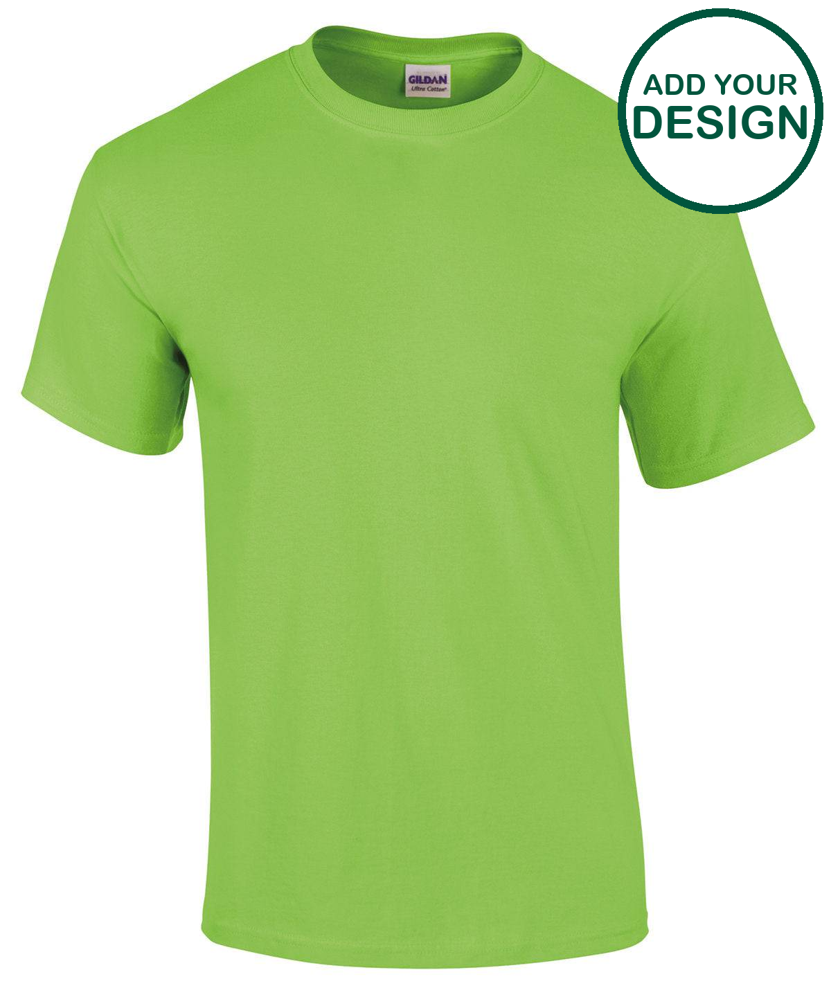 Gildan - Ultra Cotton adult t-shirt - Lime - Add Your Design/Logo ...