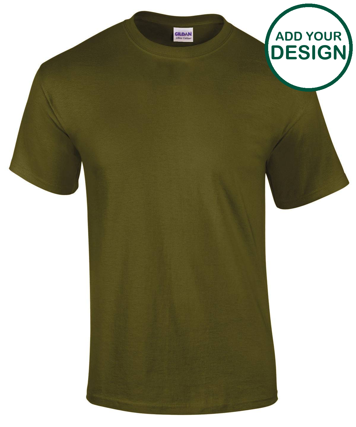 Gildan - Ultra Cotton adult t-shirt - Olive - Add Your Design/Logo ...
