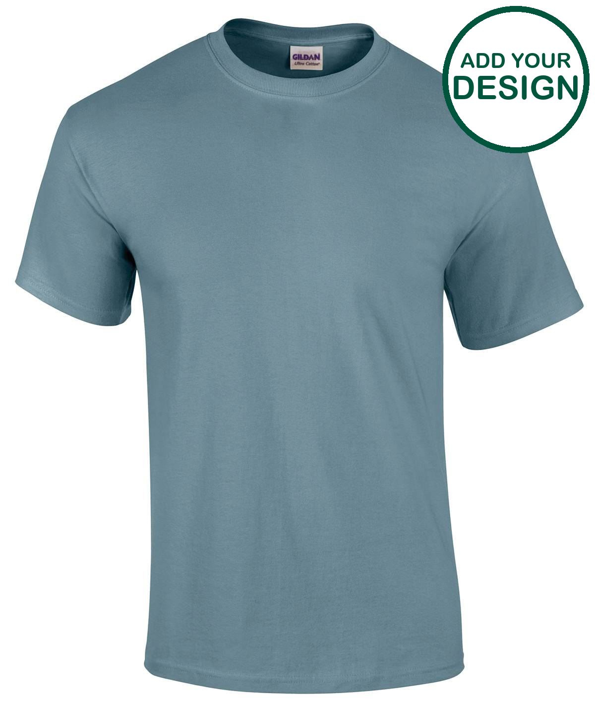 Gildan - Ultra Cotton adult t-shirt - Stone Blue - Add Your Design/Log ...