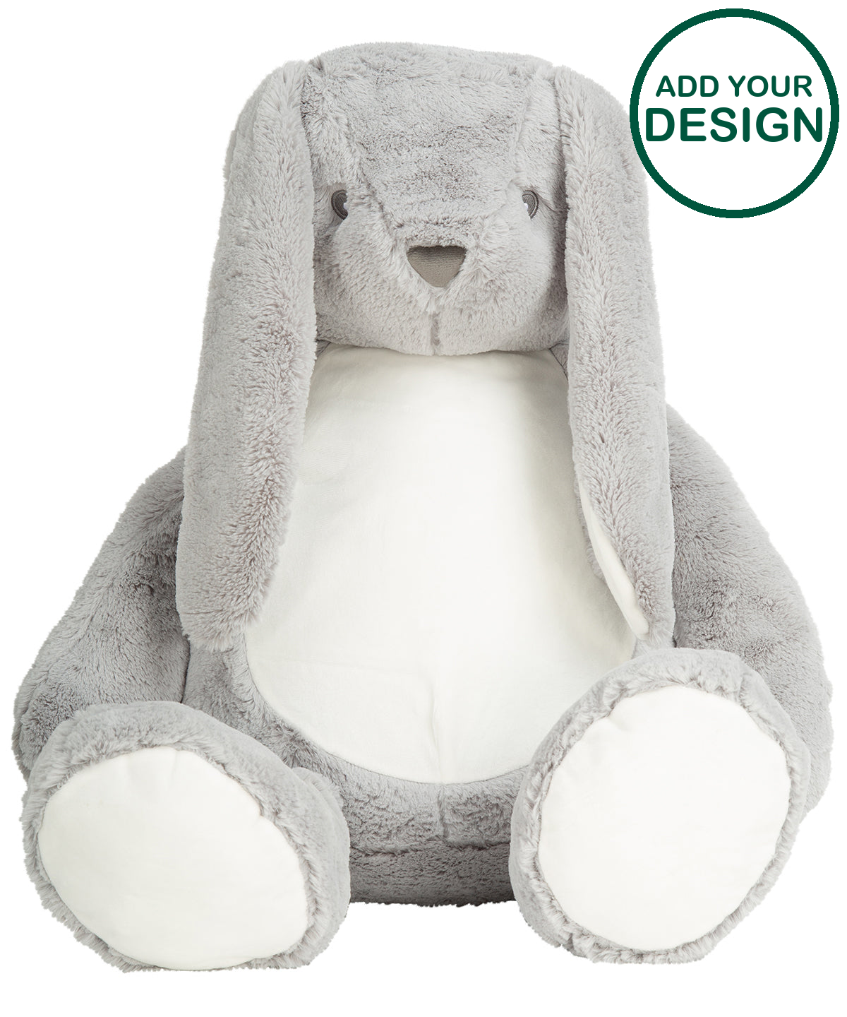 Mumbles - Giant zippie bunny - Grey - Add Your Design/Logo – Workwear ...