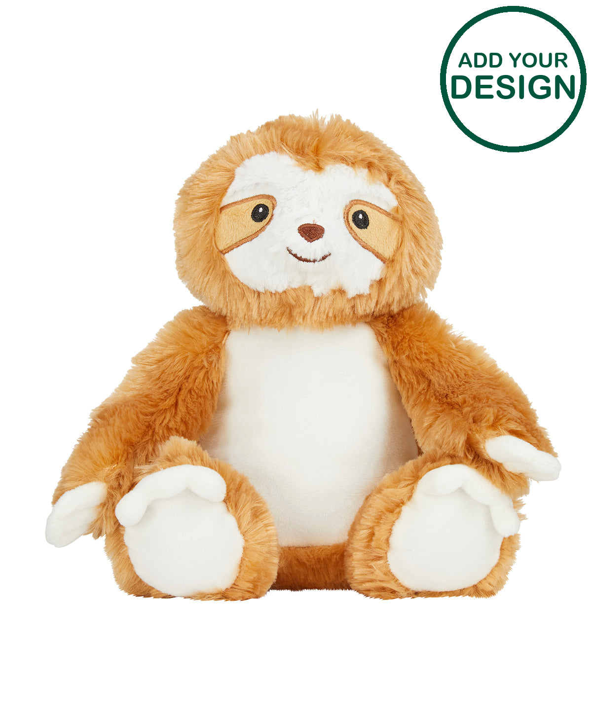 Mumbles - Printme mini teddy - Brown Sloth - Add Your Design/Logo ...