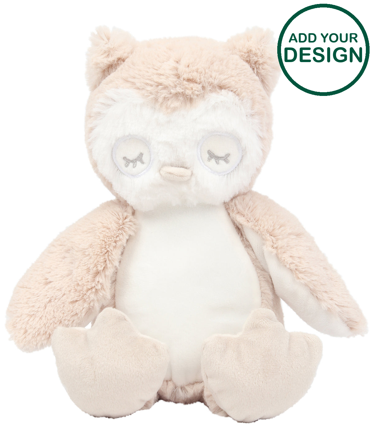 Mumbles - Printme mini teddy - Owl Light Brown - Add Your Design/Logo ...