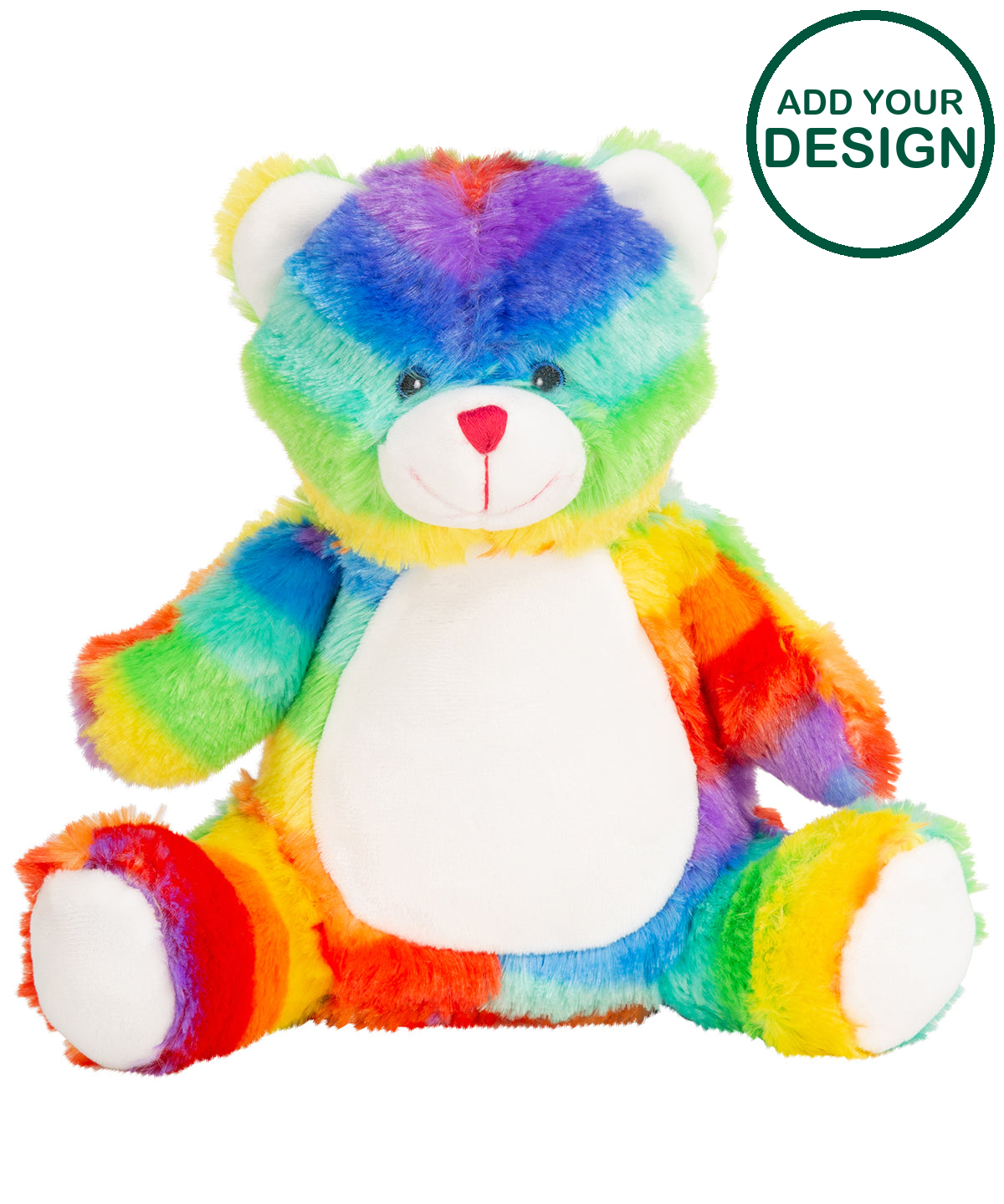 Mumbles - Printme mini teddy - Rainbow Bear Multi - Add Your Design/Lo ...