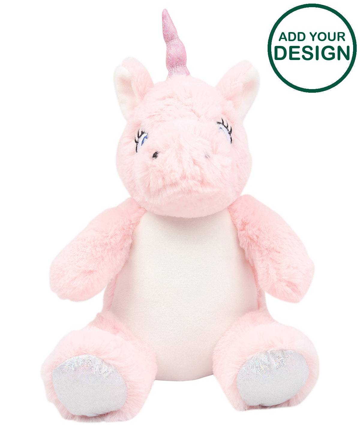Mumbles - Printme mini teddy - Unicorn Pink - Add Your Design/Logo ...