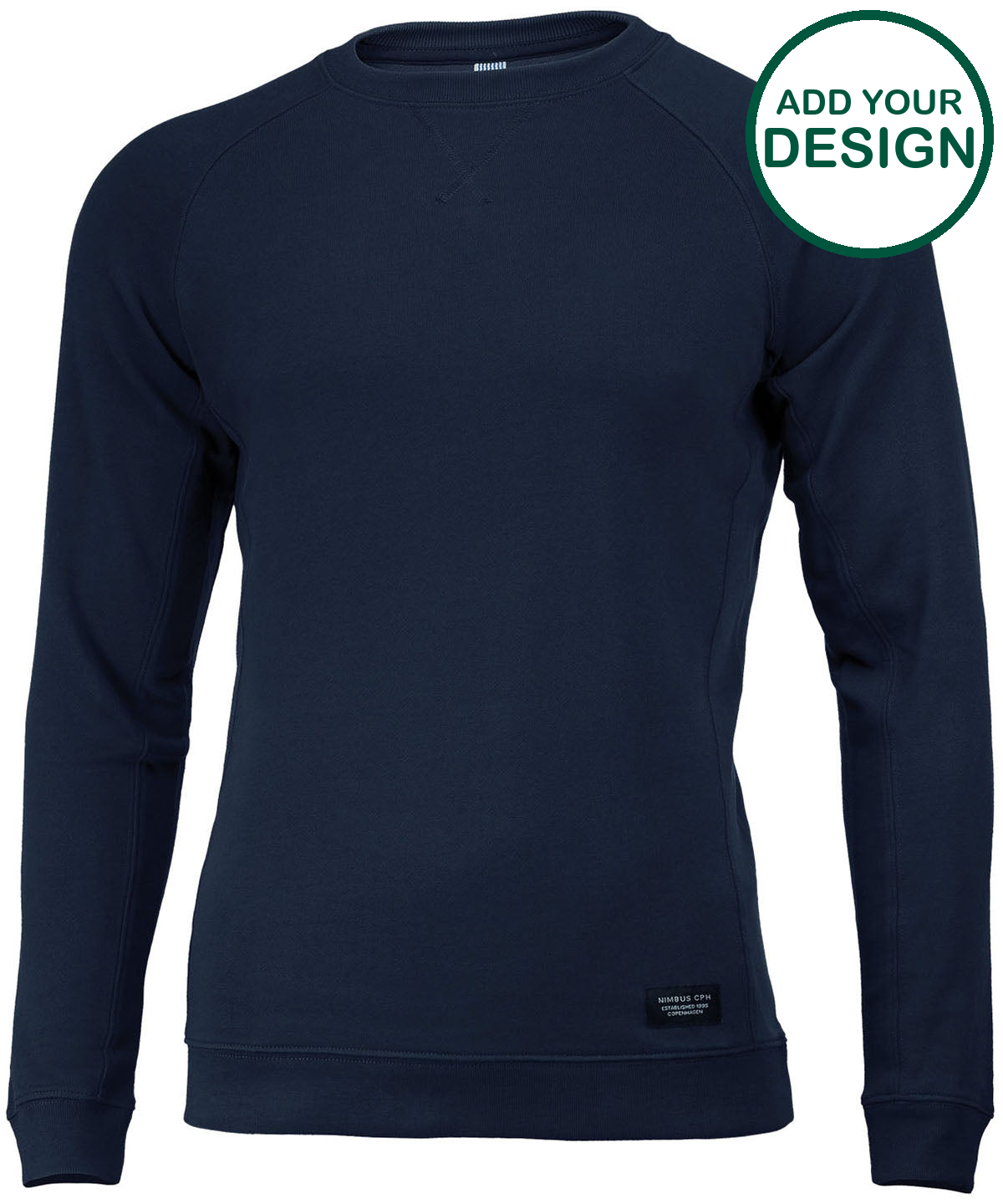 Nimbus - Newport – luxury lightweight crewneck - Navy - Add Your Desig ...
