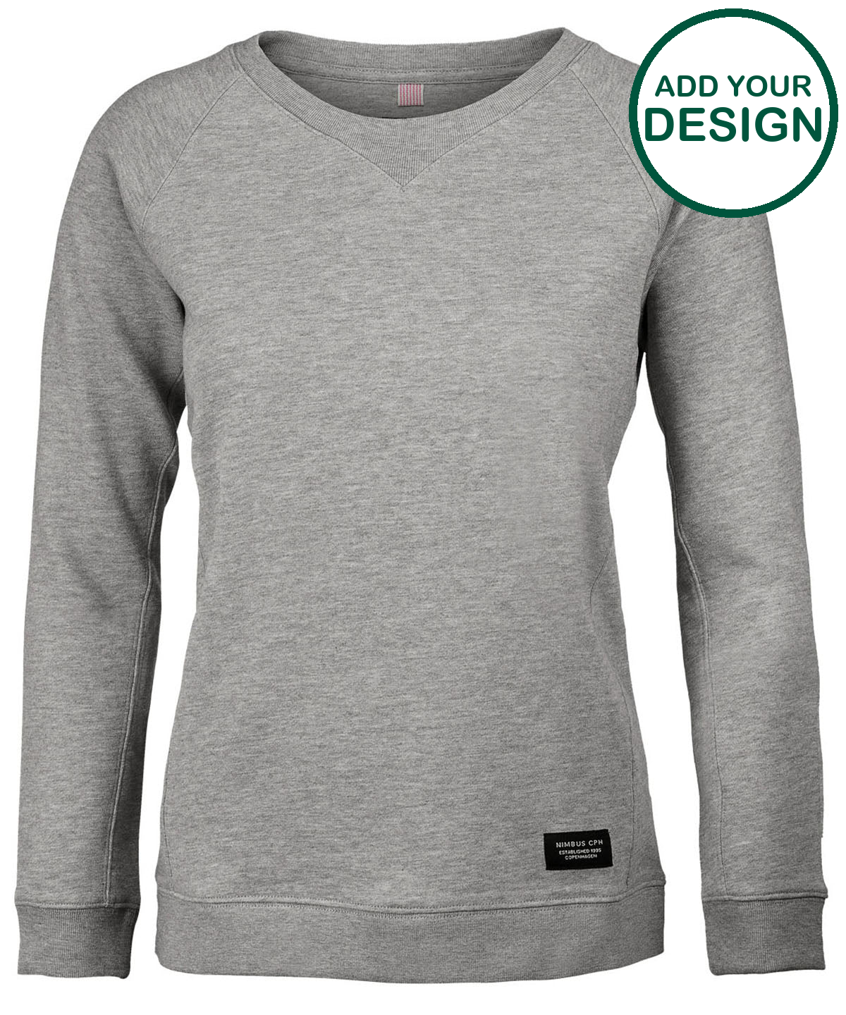 Nimbus - Women’s Newport – luxury lightweight crewneck - Grey Melange ...