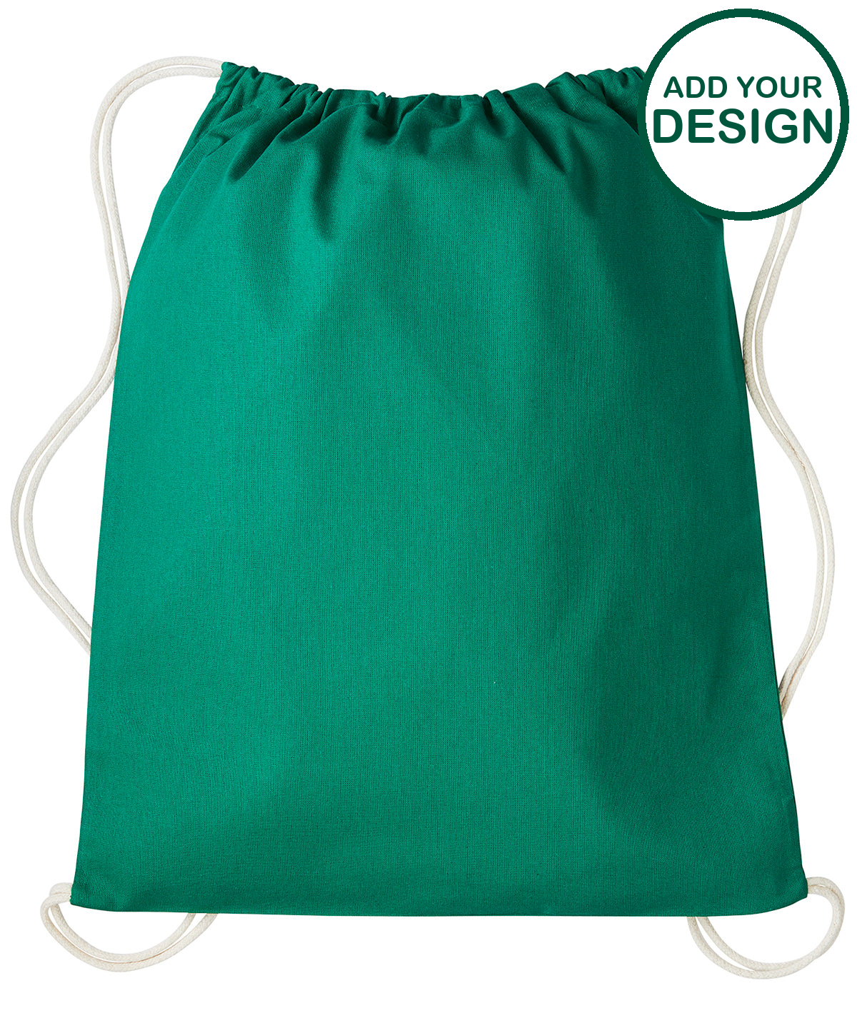 Nutshell® - Gymsac with cords - Bottle Green/Natural - Add Your Design ...