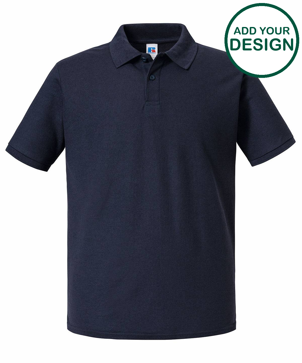 Russell Europe - Authentic eco polo - French Navy - Add Your Design/Lo ...