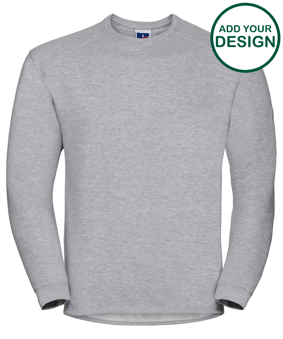 Russell Europe - Heavy-duty crew neck sweatshirt - Light Oxford - Add ...