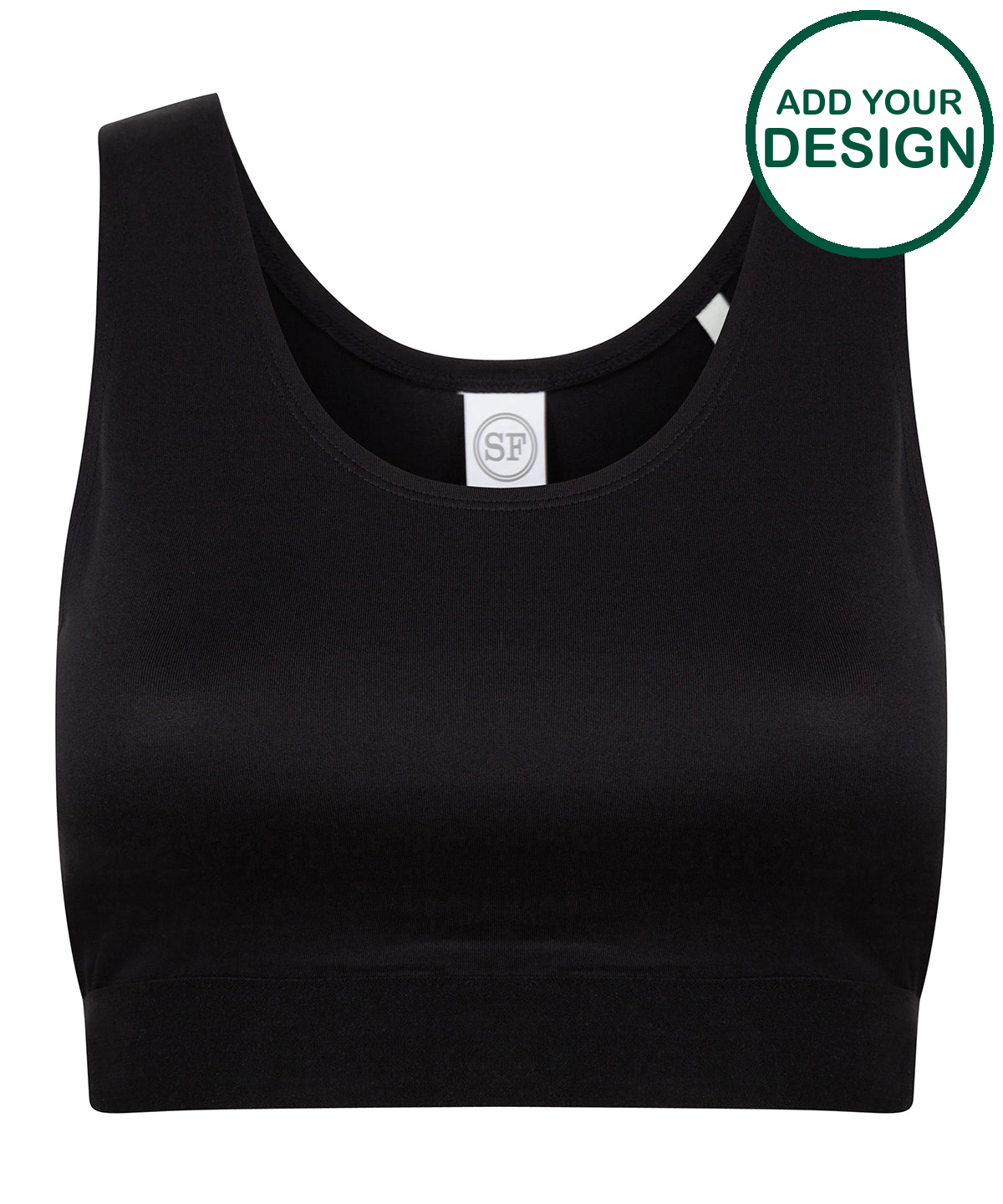 SF Minni - Kids fashion crop top - Black/Black - Add Your Design/Logo ...
