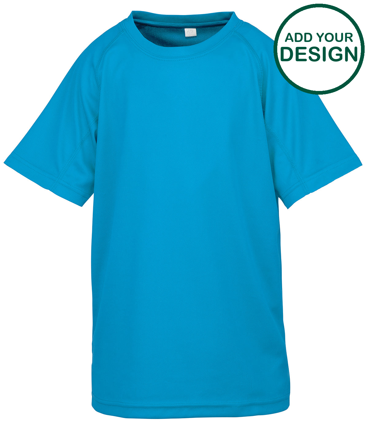 Spiro - Junior performance aircool tee - Ocean Blue - Add Your Design ...