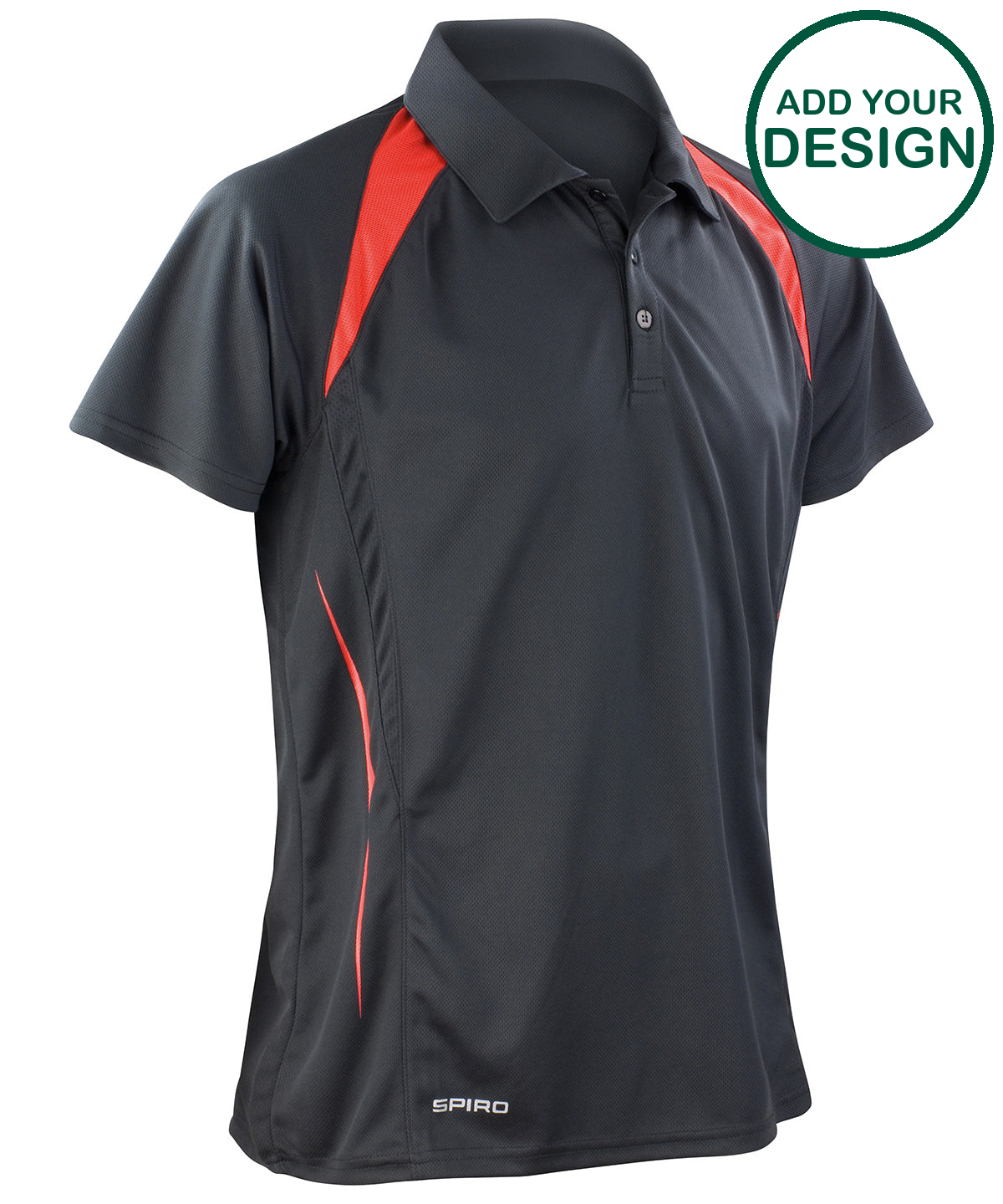 Spiro - Spiro team spirit polo - Black/Red - Add Your Design/Logo ...