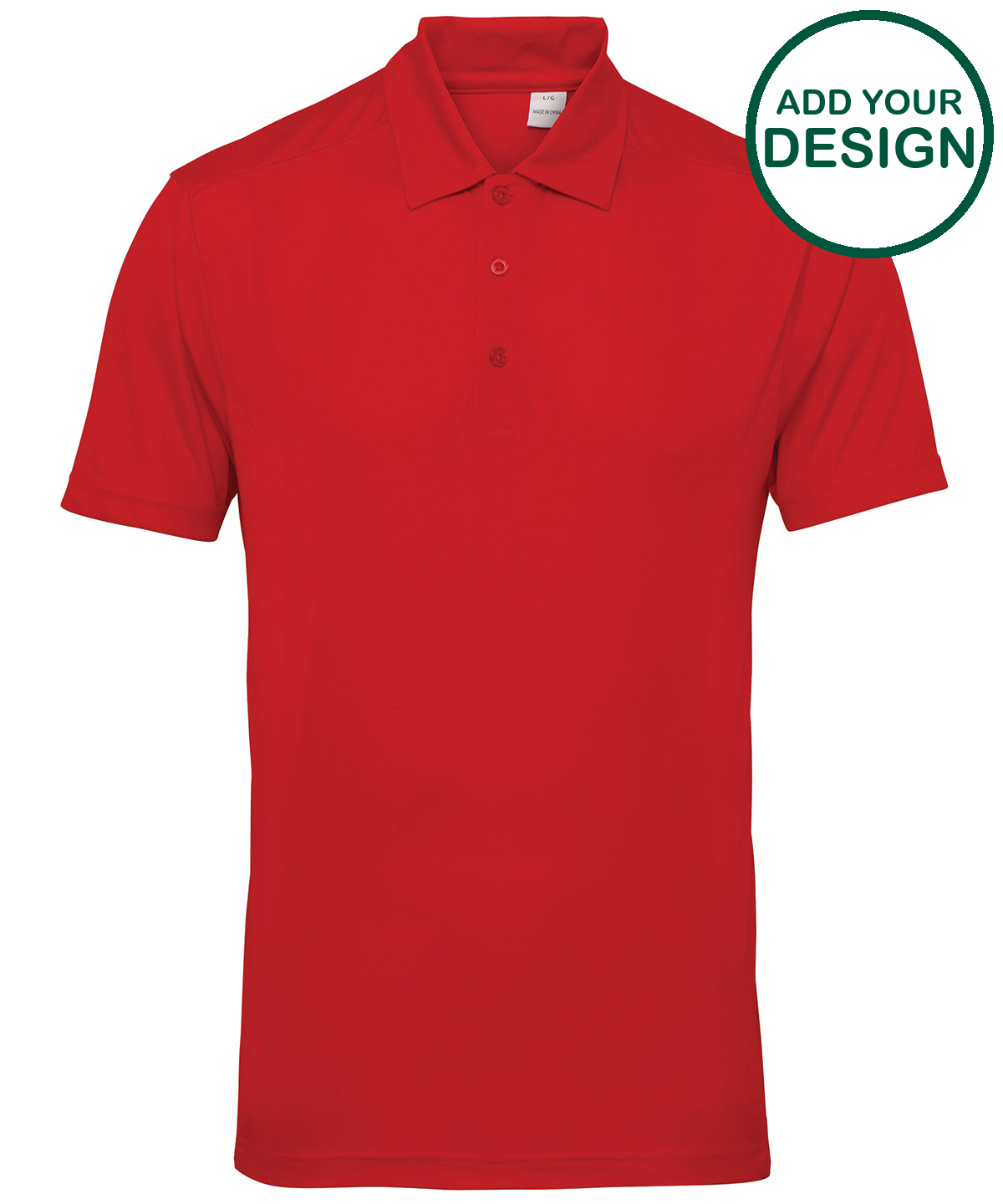 TriDri® - TriDri® panelled polo - Fire Red - Add Your Design/Logo ...