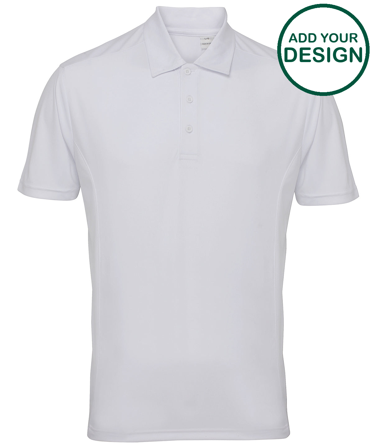 TriDri® - TriDri® panelled polo - White - Add Your Design/Logo ...