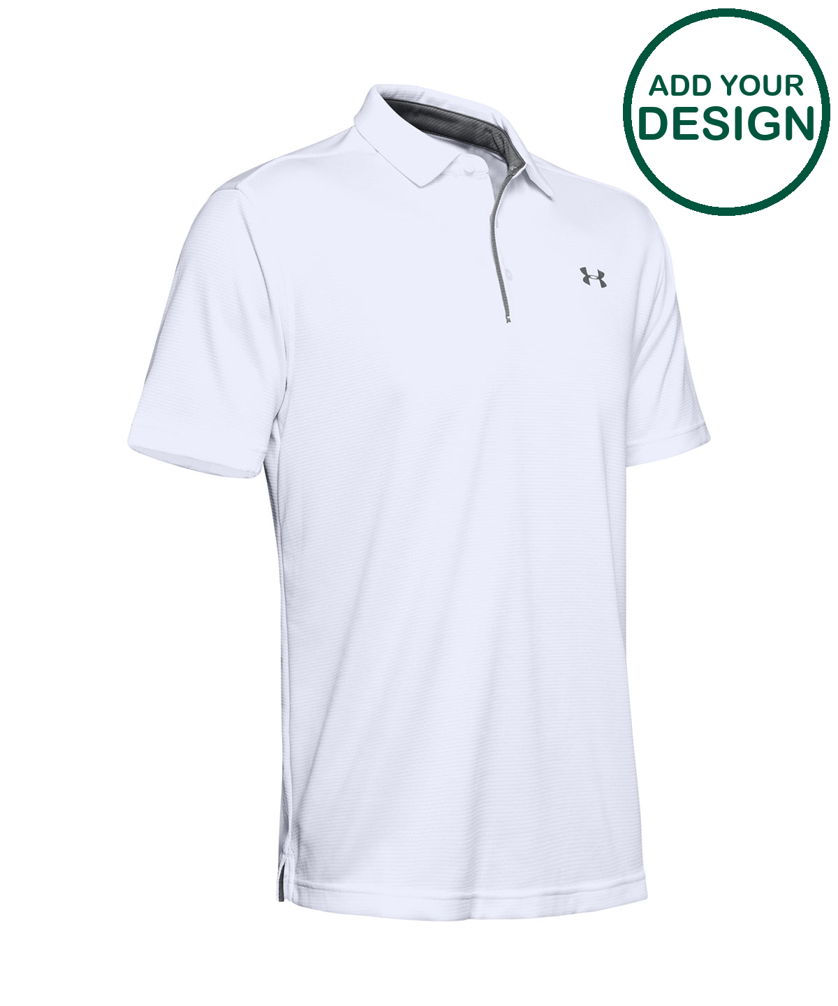 Under Armour - UA Tech polo - White/Graphite - Add Your Design/Logo ...