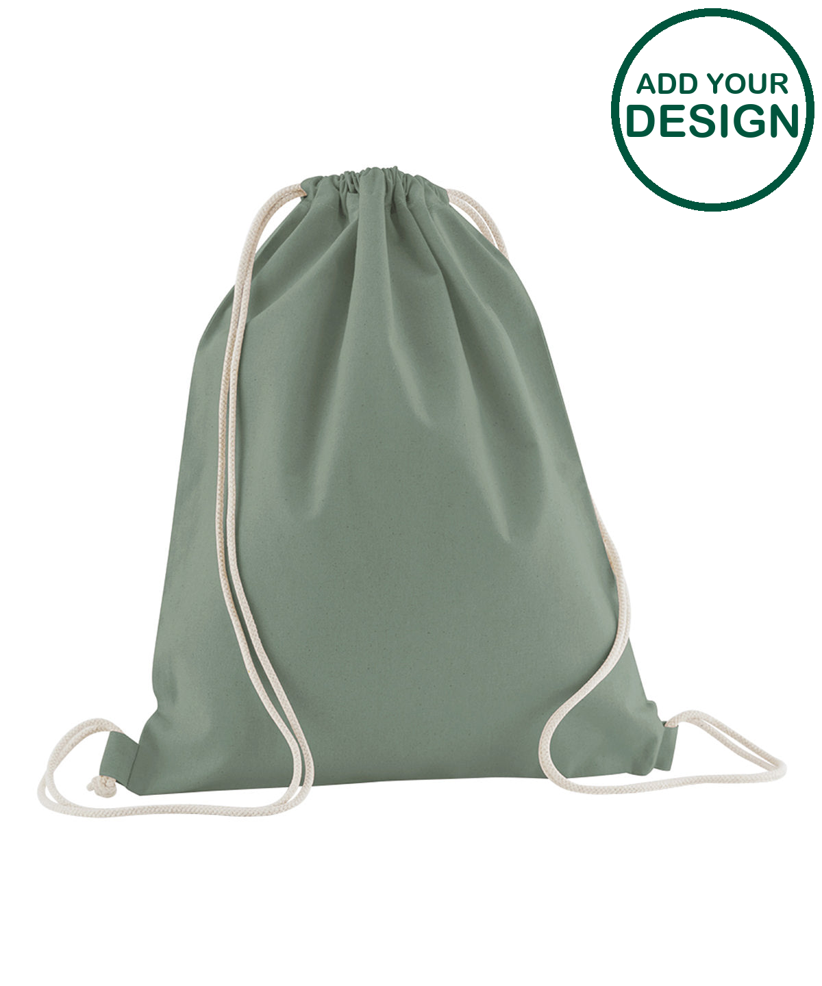 Westford Mill - Organic cotton InCo. gym sac - Dusty Green - Add Your ...